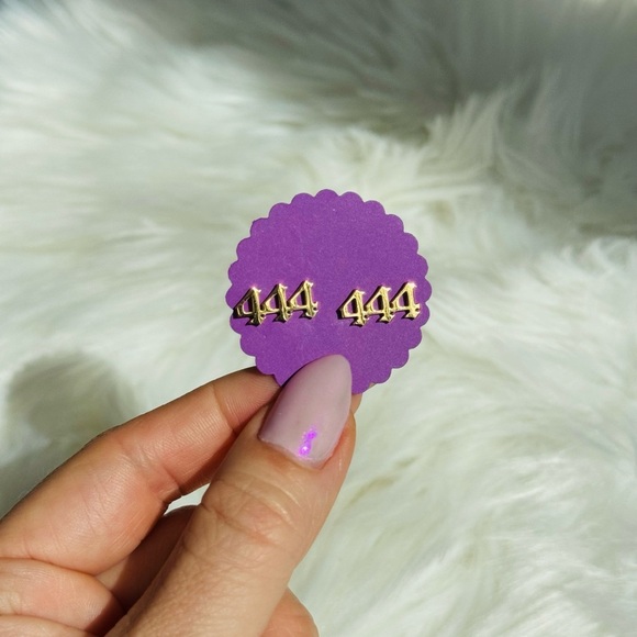 kapeeshd | Jewelry | 444 Angel Number Earrings 444 | Poshmark